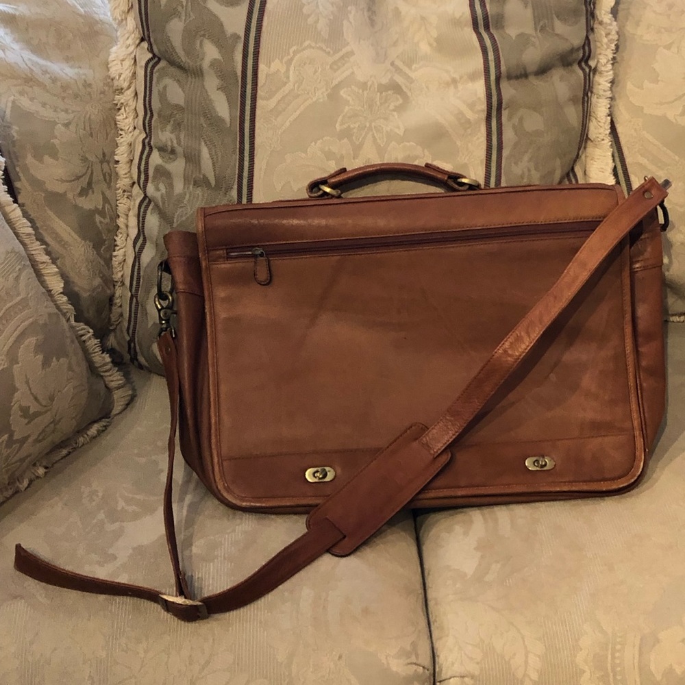 Boulder Ridge Full-Grain Leather Briefcase - Gem